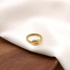 Wholesale Stainless Steel Ring Knotted Gold Plated Ring | Colorza.com