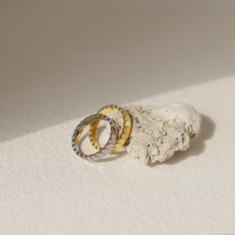 Wholesale Stainless Steel Ring Layered Mermaid Scale Shimmering Ring ...